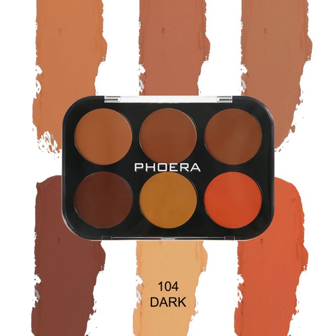 Phoera Cream Concealer Correct Contour Palette – Dark 104 | Sassy Style