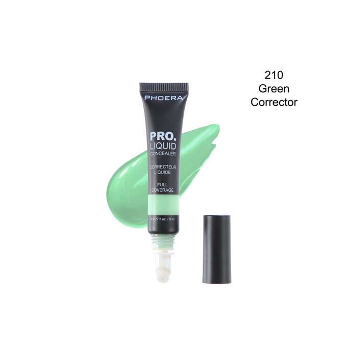 Phoera Full Coverage Liquid Concealer Wand – Corrector Green – 210 ...